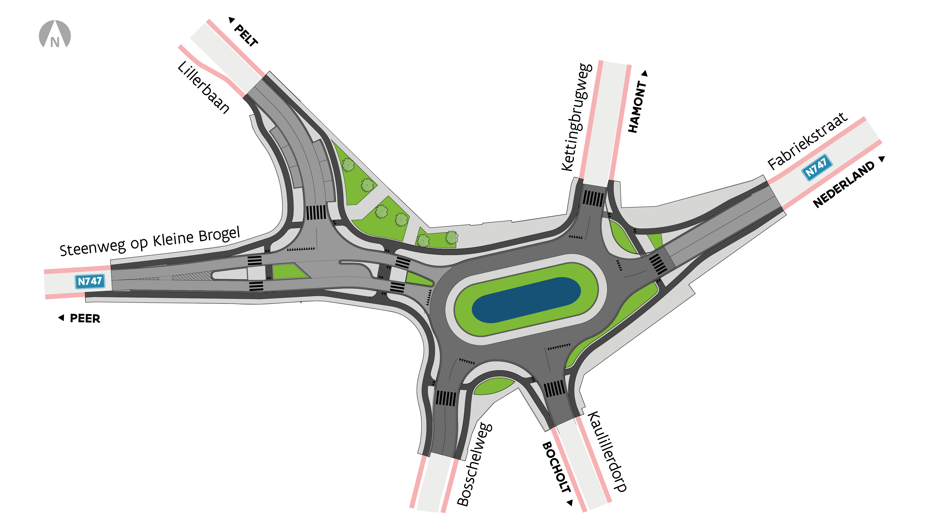 Start openbaar onderzoek voor ovonde met vrijliggende fietspaden in Kaulille-centrum | Wegen en ...